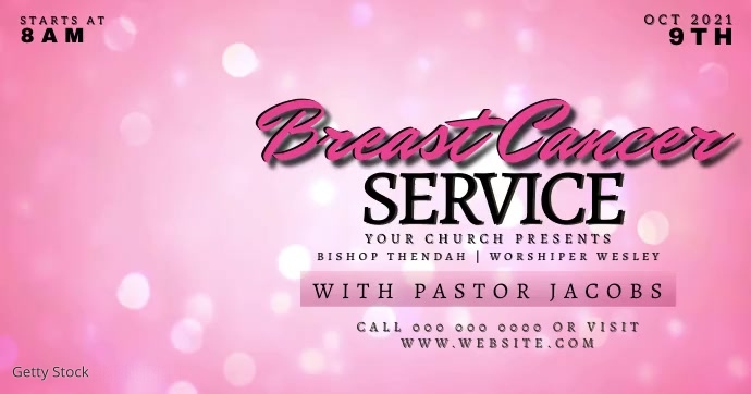 Copy of Church BREAST CANCER Service Flyer Template | PosterMyWall
