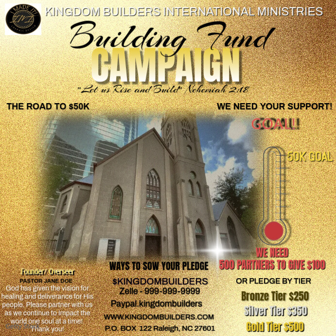 Copy of Church Building Fund | PosterMyWall