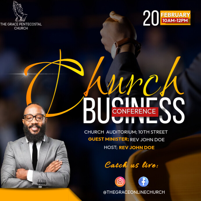 church business conference Template | PosterMyWall