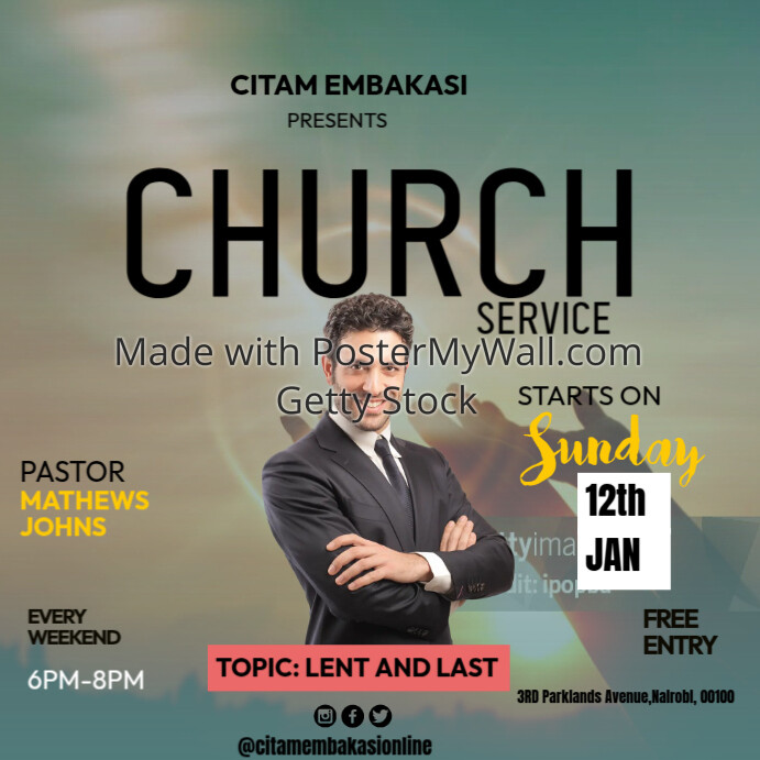 Church Card Template | PosterMyWall