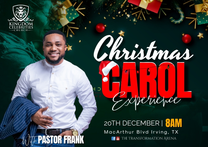 church CAROL SERVICE (2) Template | PosterMyWall