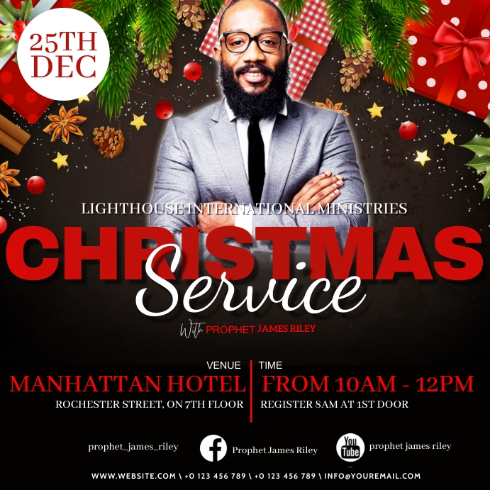 Copy of CHURCH CELEBRATION SERVICE AD TEMPLATE | PosterMyWall