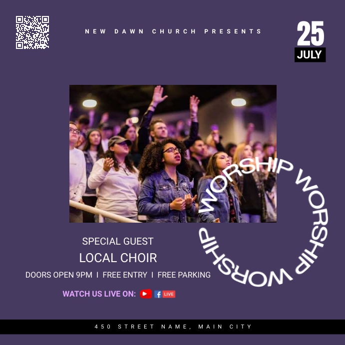 Church choir post template | PosterMyWall