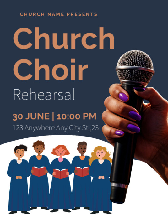 Copy of Church Choir Rehearsal Flyer Template | PosterMyWall
