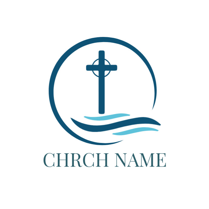 Copy of Church-christen-cross-wave-holy-praise-symbol- Logo | PosterMyWall