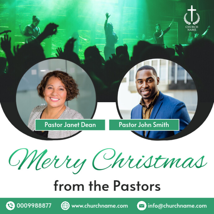 Church Christmas card template from pastor | PosterMyWall