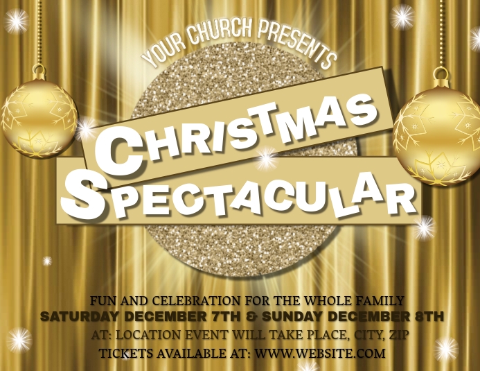 Church Christmas Celebration Event Template | PosterMyWall