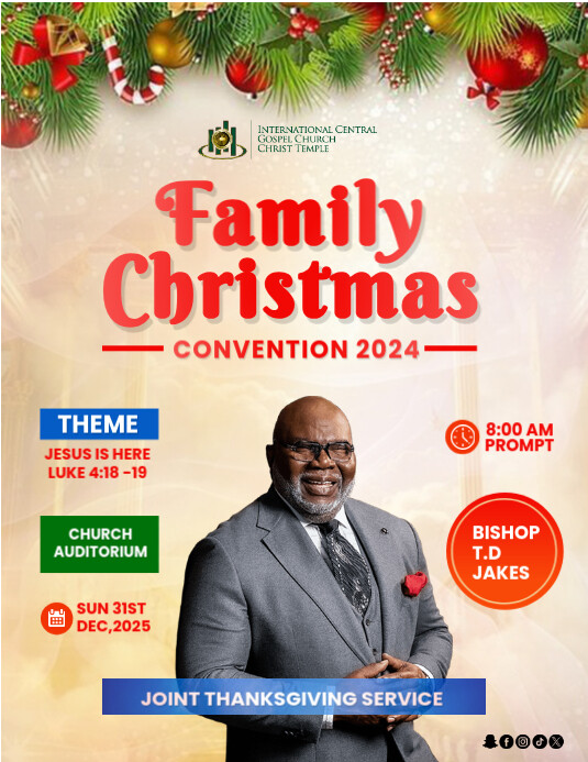 Church Christmas Convention Flyer Template | PosterMyWall