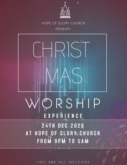 Church Christmas flyer Template | PosterMyWall