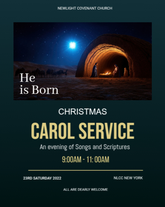 Church Christmas service Template | PosterMyWall