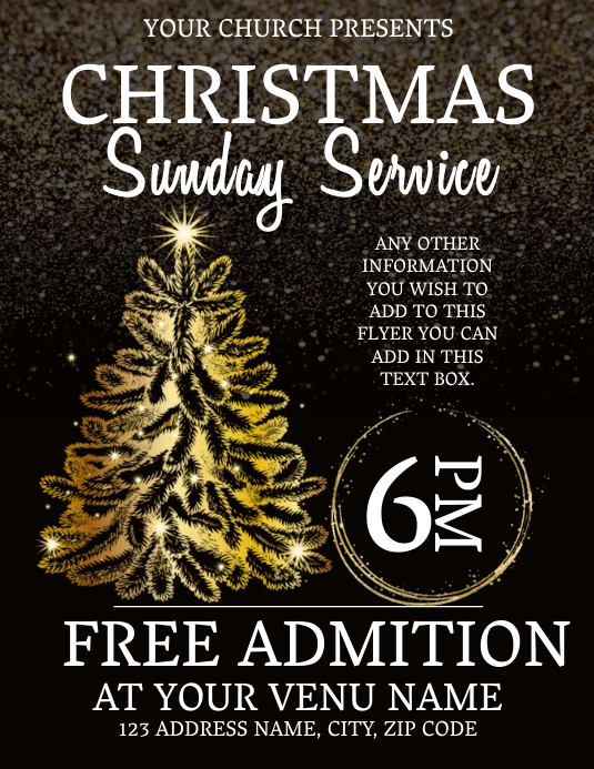 Church Christmas Service Event Flyer Template PosterMyWall church-christmas-service-event-flyer-template-postermywall