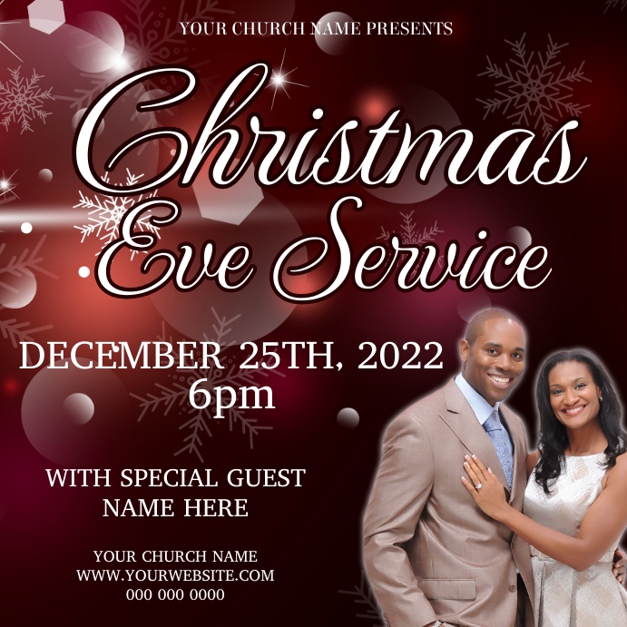Copy of Church Christmas Service Event Template | PosterMyWall