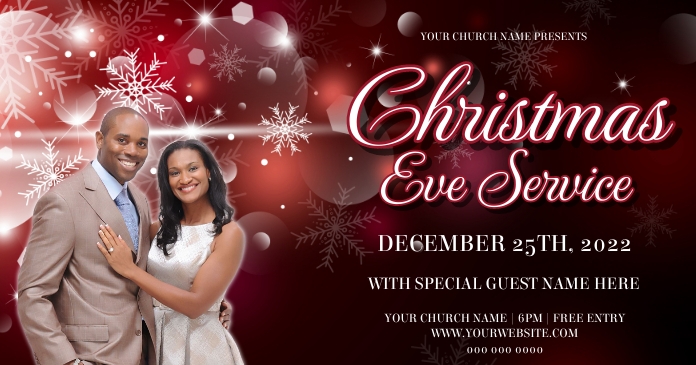 Church Christmas Service Event Template | PosterMyWall