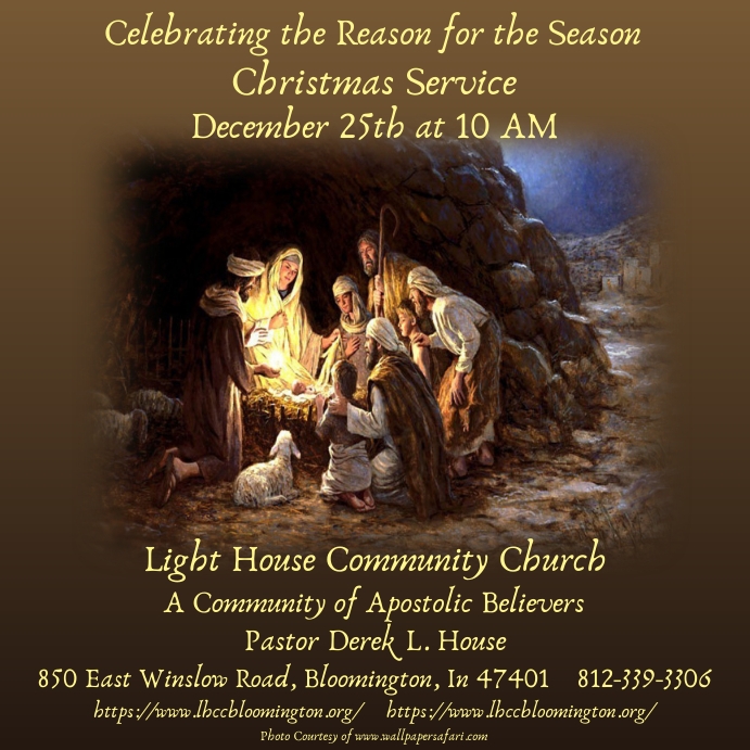 Church Christmas Service Social Media Template | PosterMyWall