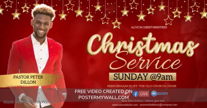church christmas service video template | PosterMyWall