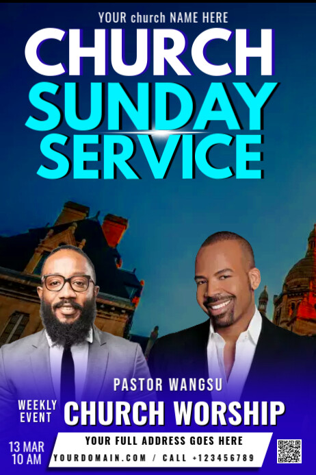church communication flyer design template, | PosterMyWall