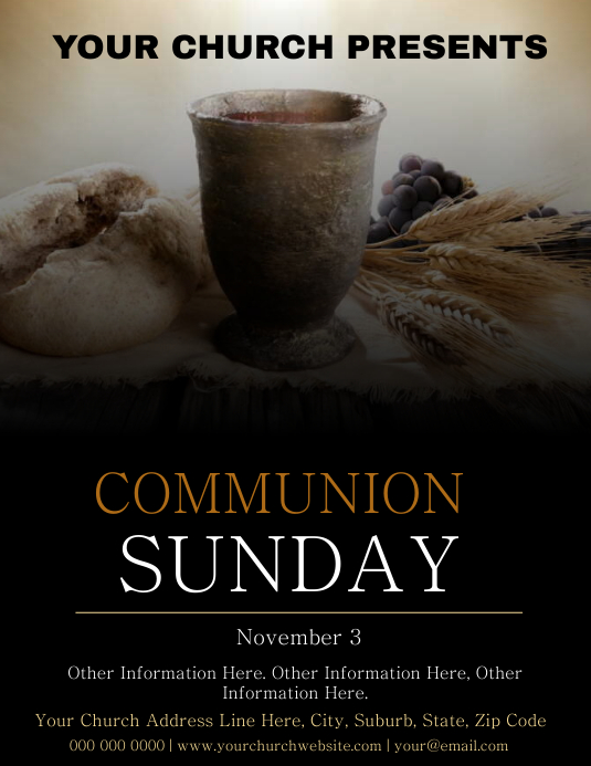 Church Communion Event Flyer Template | PosterMyWall