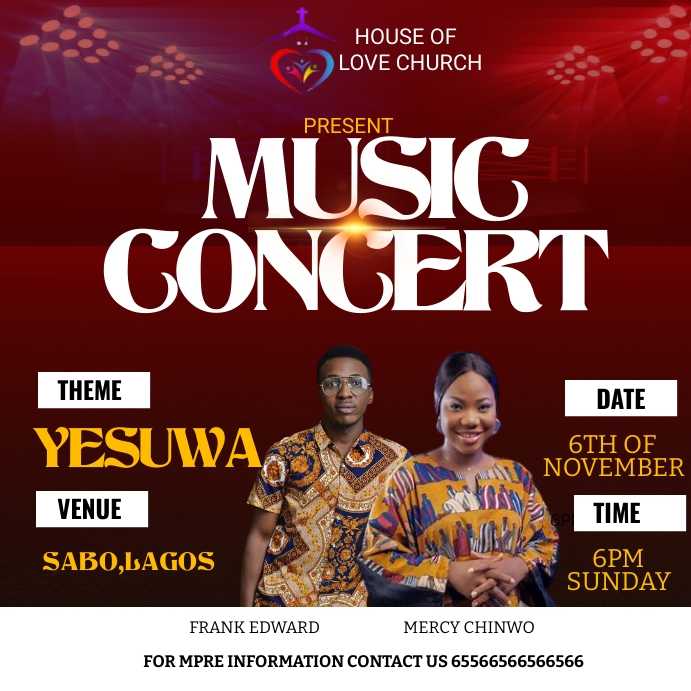 CHURCH CONCERT Template | PosterMyWall