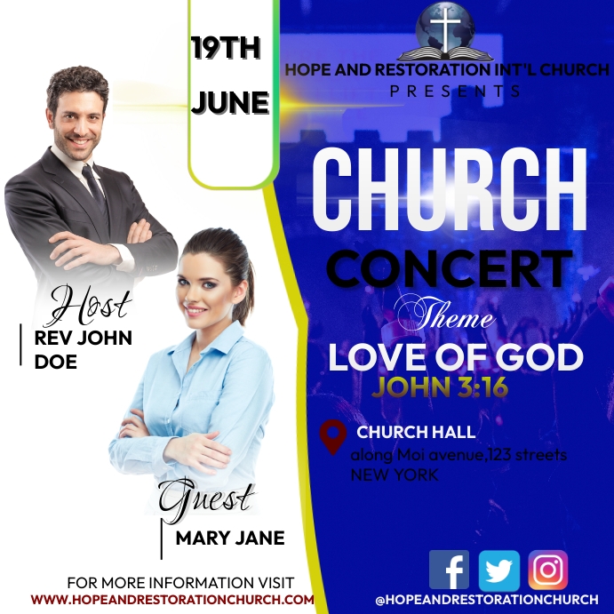 Copy of church concert | PosterMyWall