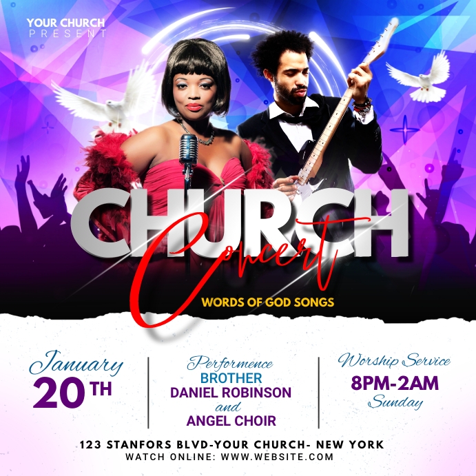 church concert flyer Template | PosterMyWall