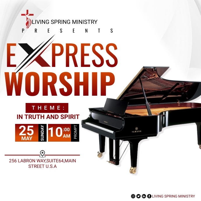church concert flyer Template | PosterMyWall