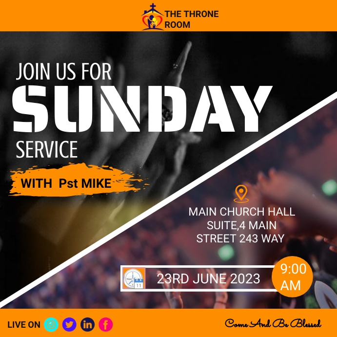 church concert flyer Template | PosterMyWall