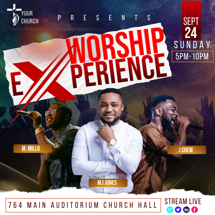 church concert flyer Template | PosterMyWall