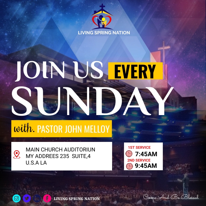 church concert flyer Template | PosterMyWall