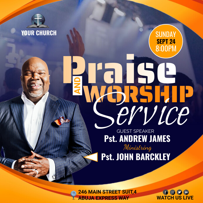 church concert flyer Template | PosterMyWall