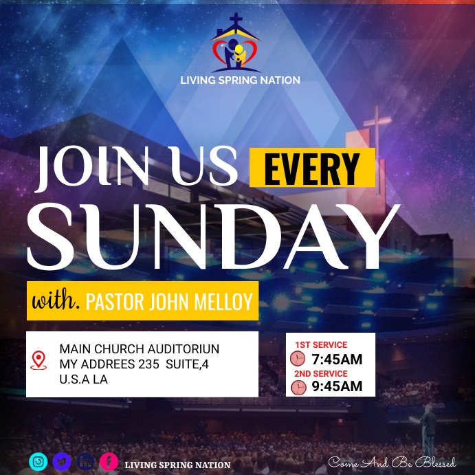 church concert flyer Template | PosterMyWall