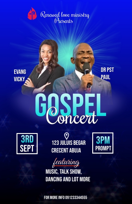 church concert flyer Template | PosterMyWall