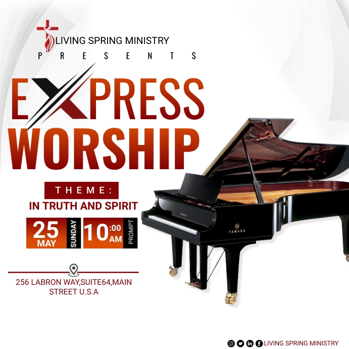 church concert flyer Template | PosterMyWall