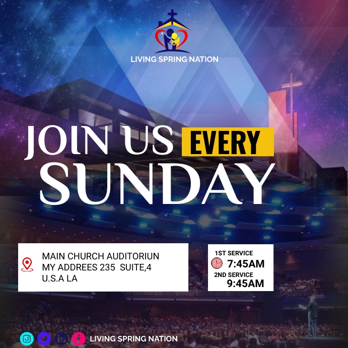 church concert flyer Template | PosterMyWall