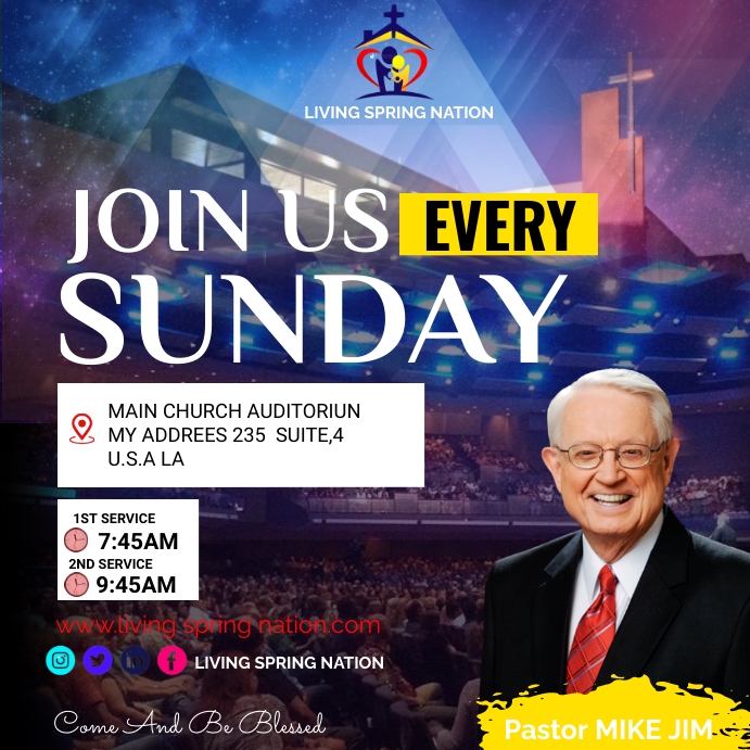 church concert flyer Template | PosterMyWall