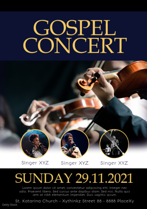 Church concert Music Plays conference Singing Template | PosterMyWall