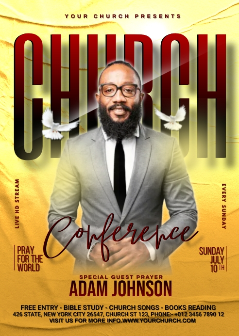 CHURCH CONFERENCE (1) Template | PosterMyWall