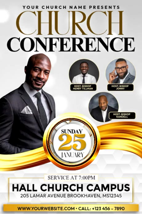 Church Conference Advancing Faith And Purpose Template | PosterMyWall