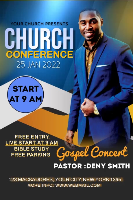 Church conference Template | PosterMyWall