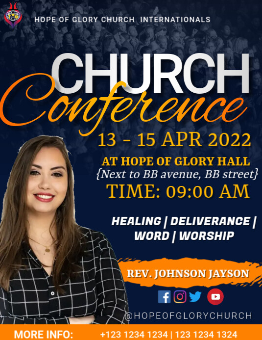 Church conference Template | PosterMyWall