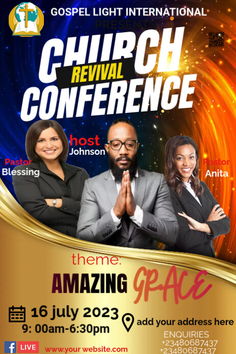 CHURCH CONFERENCE Template | PosterMyWall