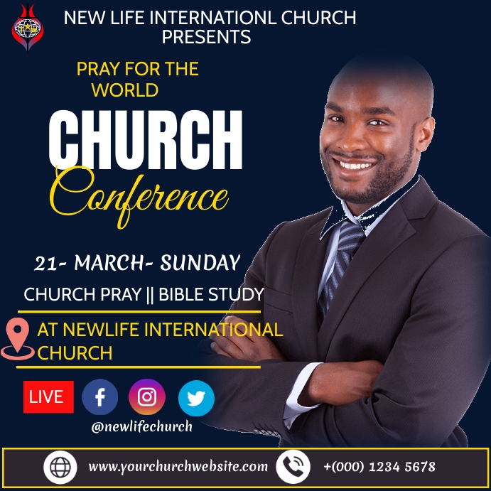 church conference design template | PosterMyWall