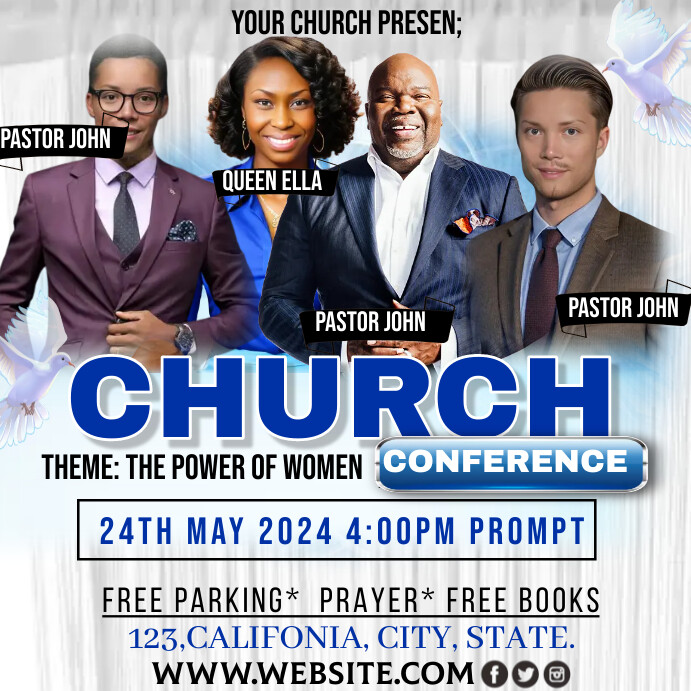 Church conference design template | PosterMyWall