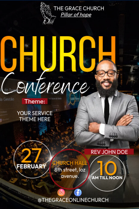 Church conference Template | PosterMyWall
