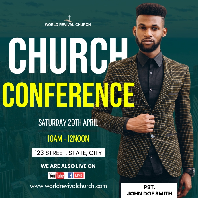 Church Conference Template | PosterMyWall