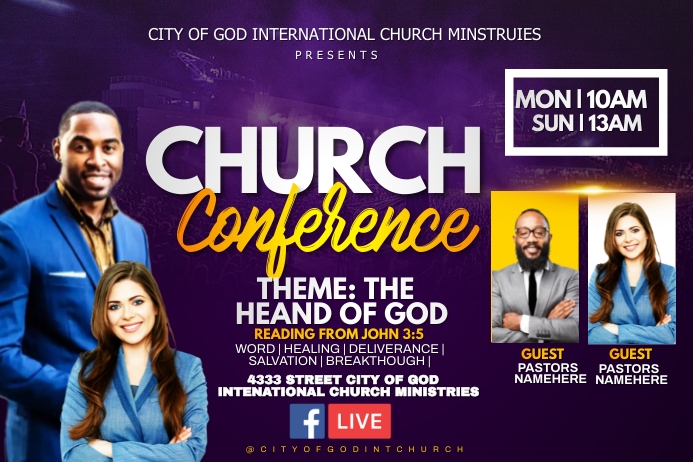 church conference Template | PosterMyWall