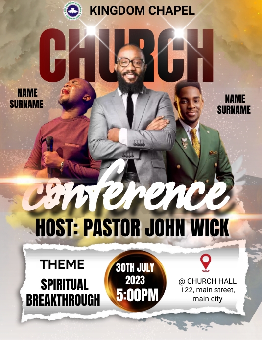 CHURCH CONFERENCE Template | PosterMyWall