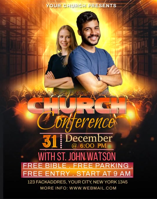 Church conference Template | PosterMyWall