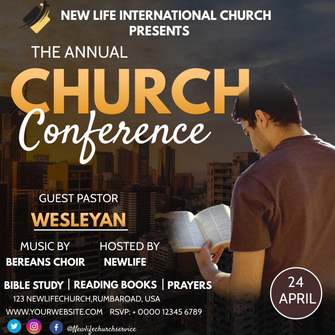 Plantilla de church conference design template | PosterMyWall