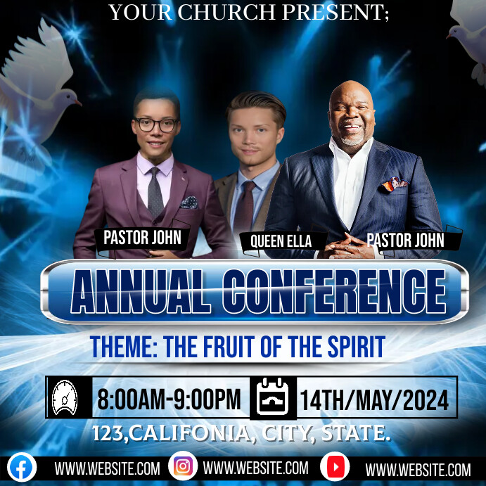 Modèle Church conference design template | PosterMyWall