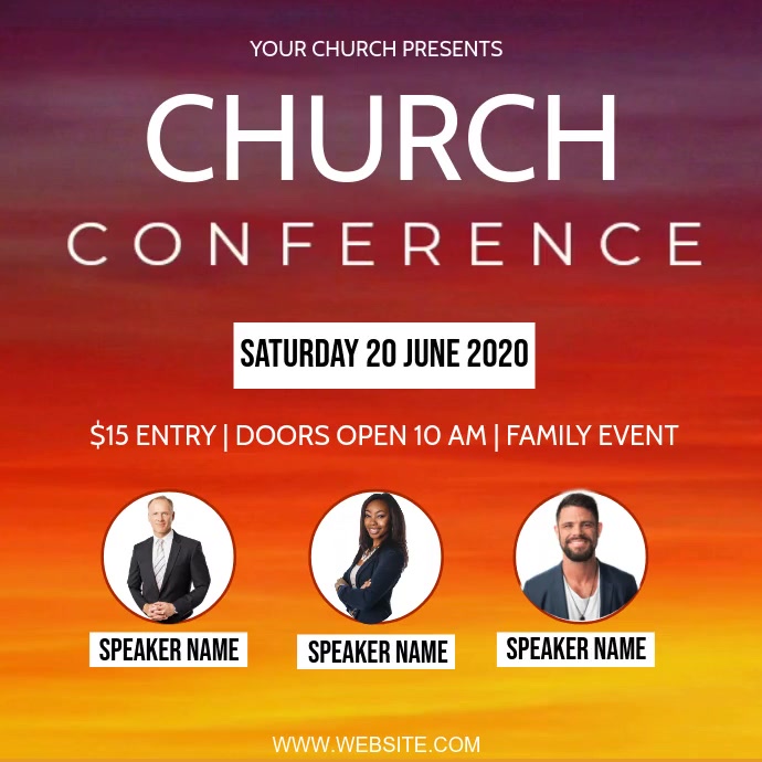 CHURCH CONFERENCE Event AD Template | PosterMyWall